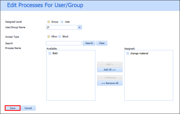 Assign Processes – Process Runner