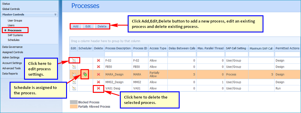 Manage Processes – Process Runner