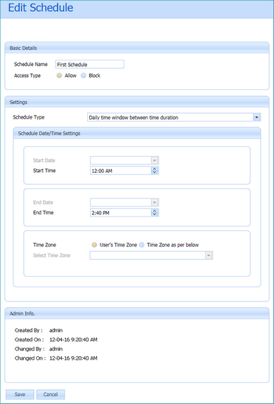 Manage Schedules – Process Runner