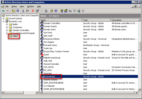 Create an Active Directory Users Group – Process Runner