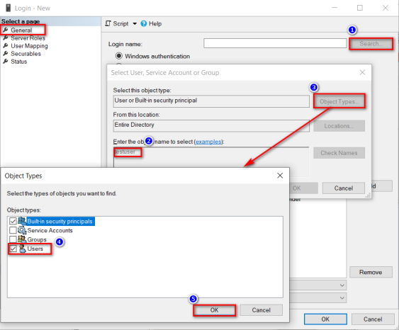 Step 1: Create Login in SQL Server for User – Process Runner