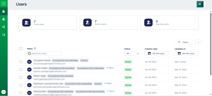 Manage Users – Process Runner