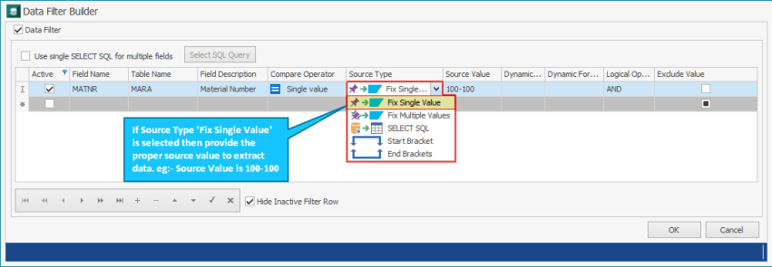 Work with Different Source Types in Data Filter – Process Runner