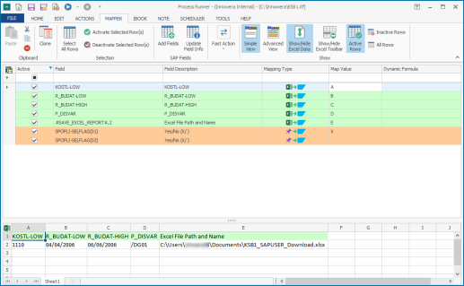 Export Report from SAP to Excel – Process Runner