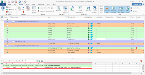 Export Report from SAP to Excel – Process Runner