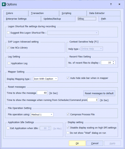 Tools Tab – Process Runner
